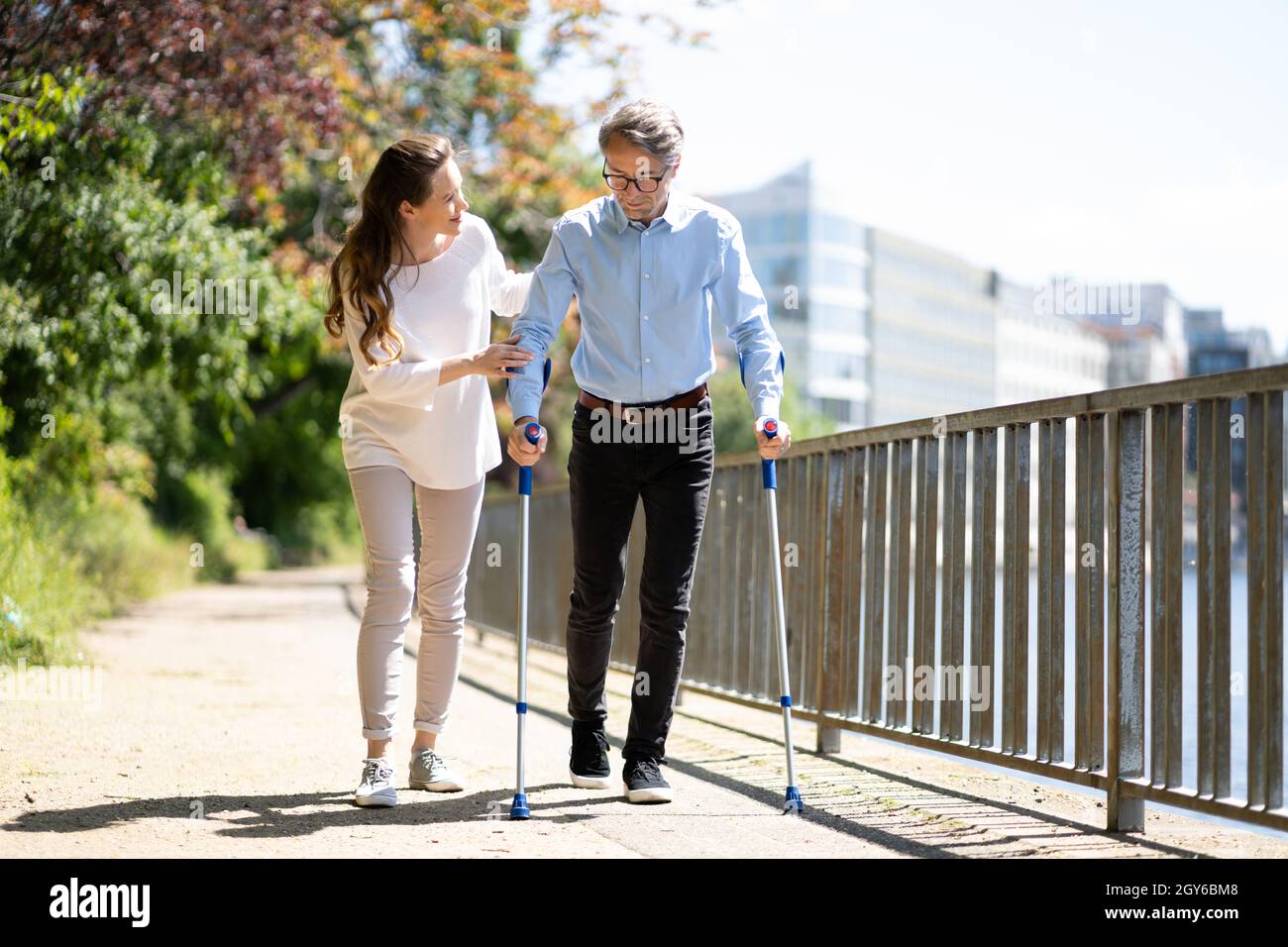 Injured Elderly Man With Broken Leg After Accident Stock Photo - Alamy