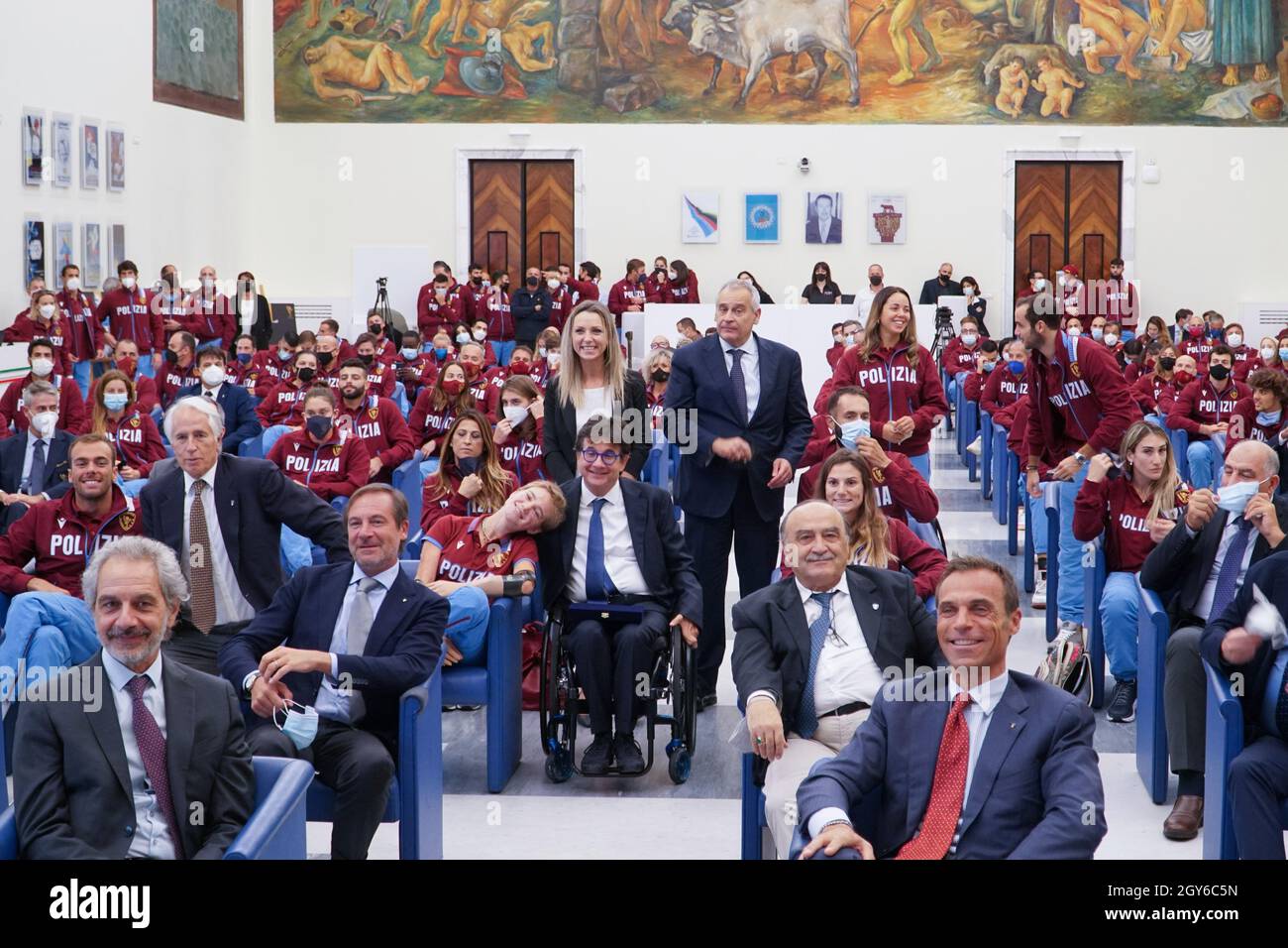 ROME: CONI ceremonies hall, Roma, Italy, October 06, 2021, The Olympic ...