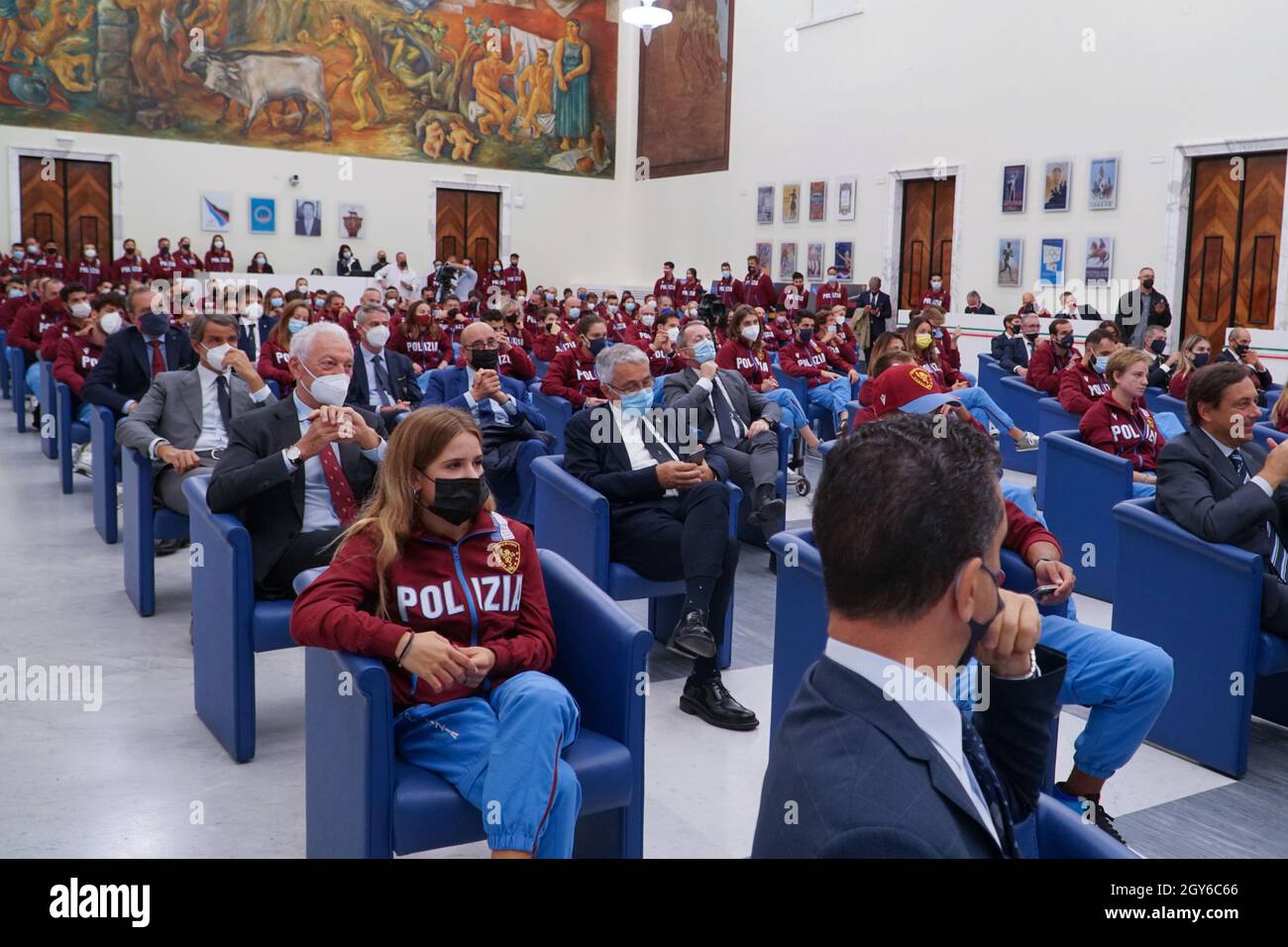 ROME: CONI ceremonies hall, Roma, Italy, October 06, 2021, The Olympic ...