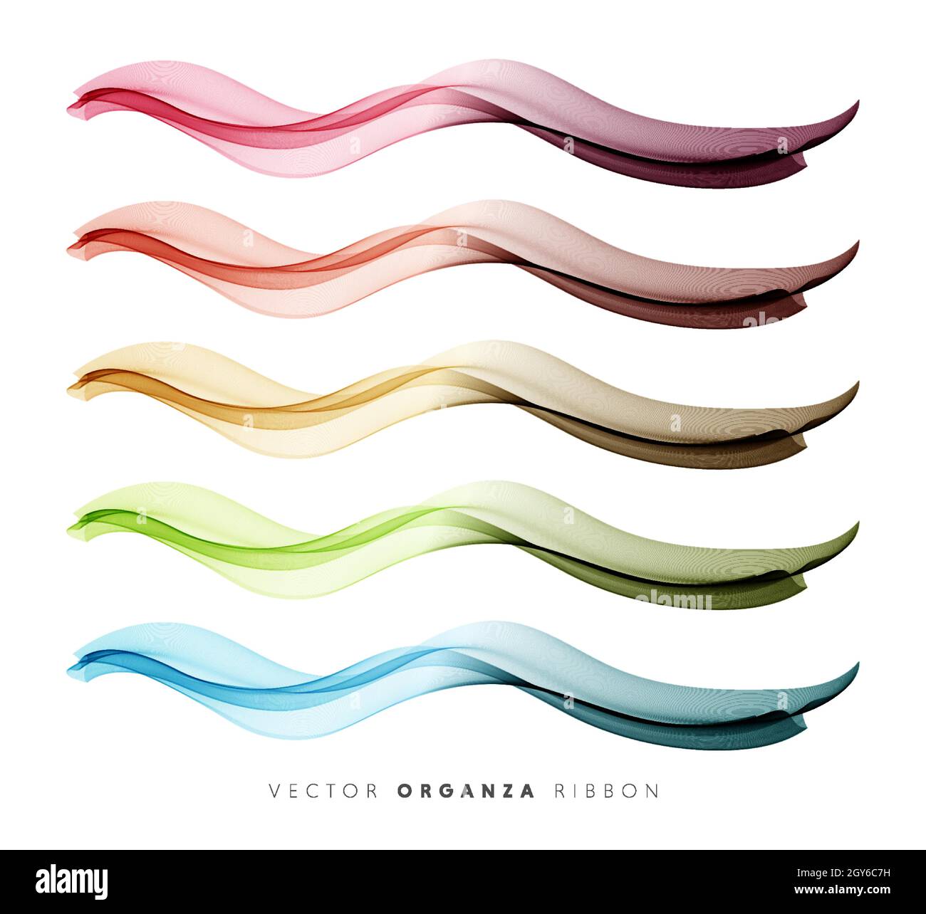 Vector abstract colorful flowing wave lines isolated on white ...