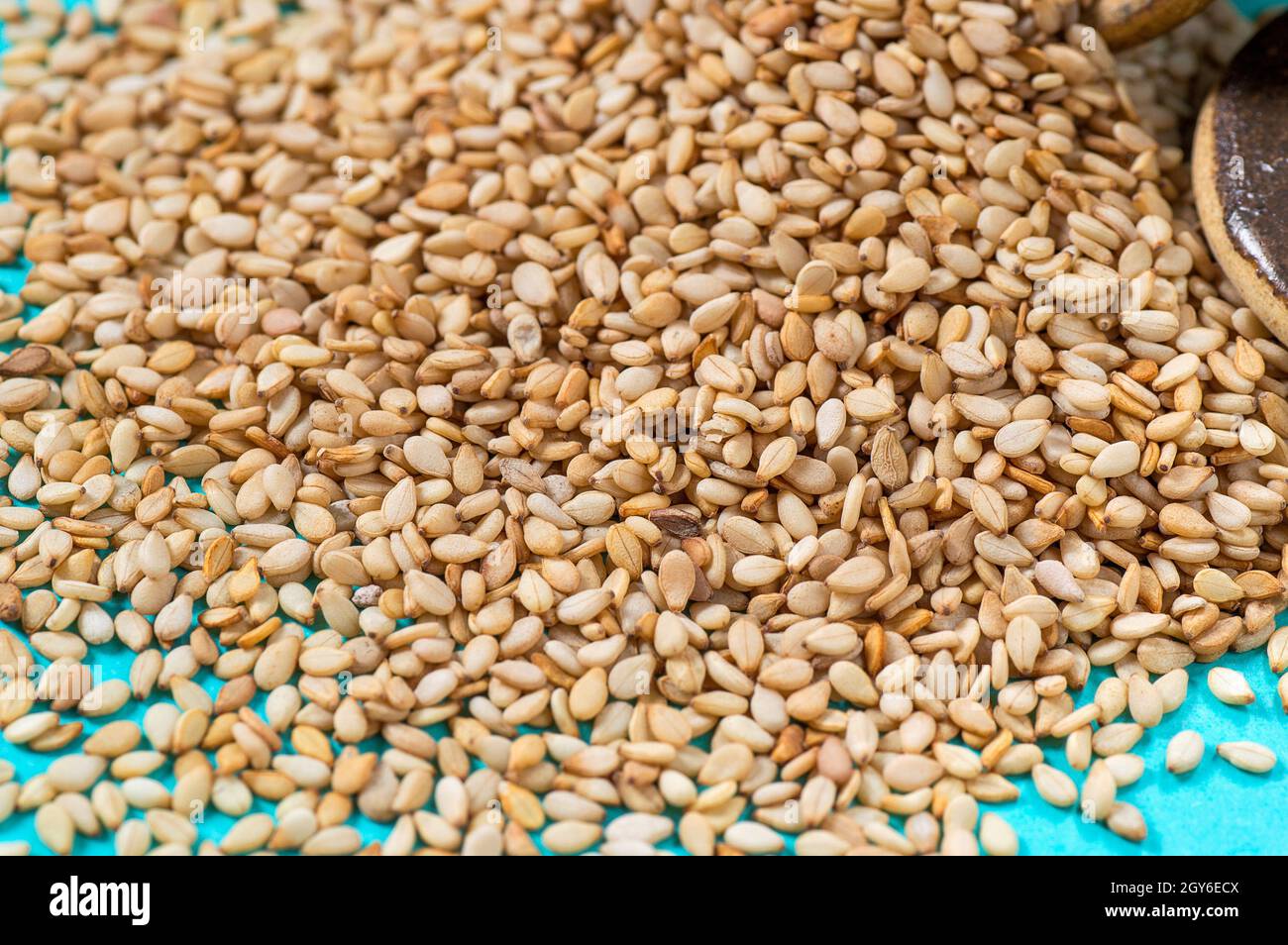 Sesame seeds as background, Close-up, Texture Stock Photo - Alamy