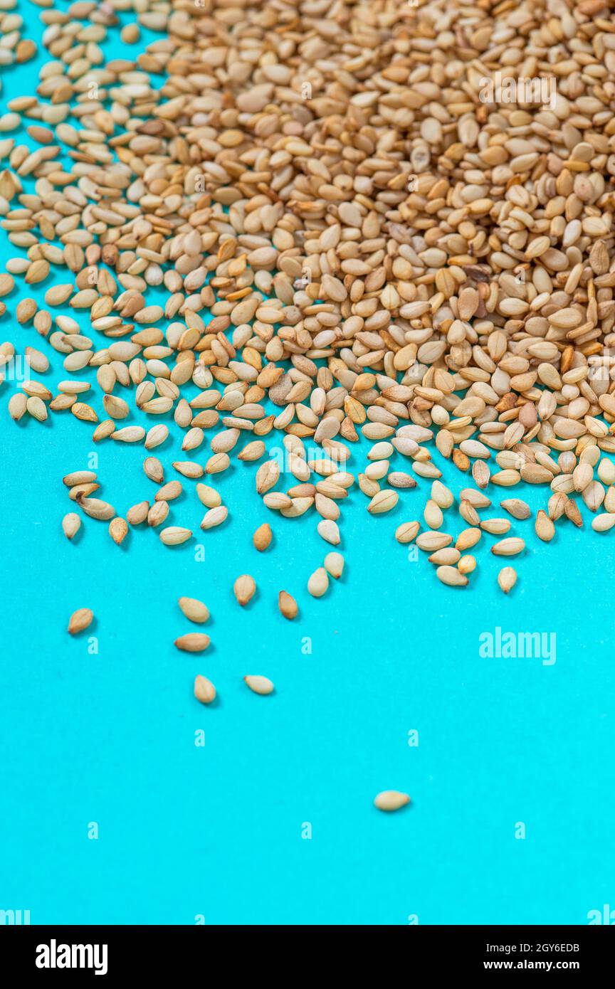 Sesame seeds as background, Close-up, Texture Stock Photo - Alamy