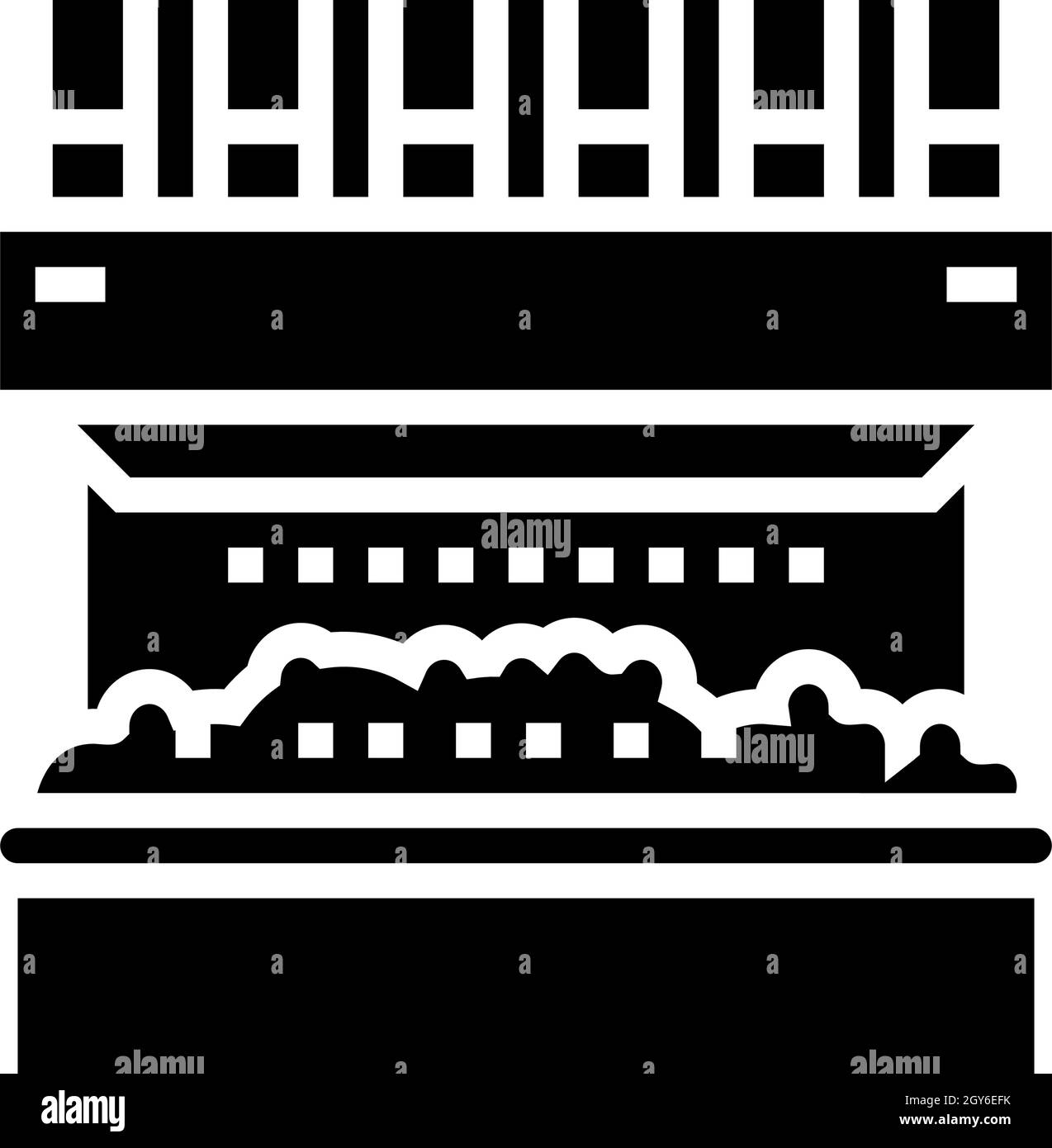 screening plant machine glyph icon vector illustration Stock Vector ...