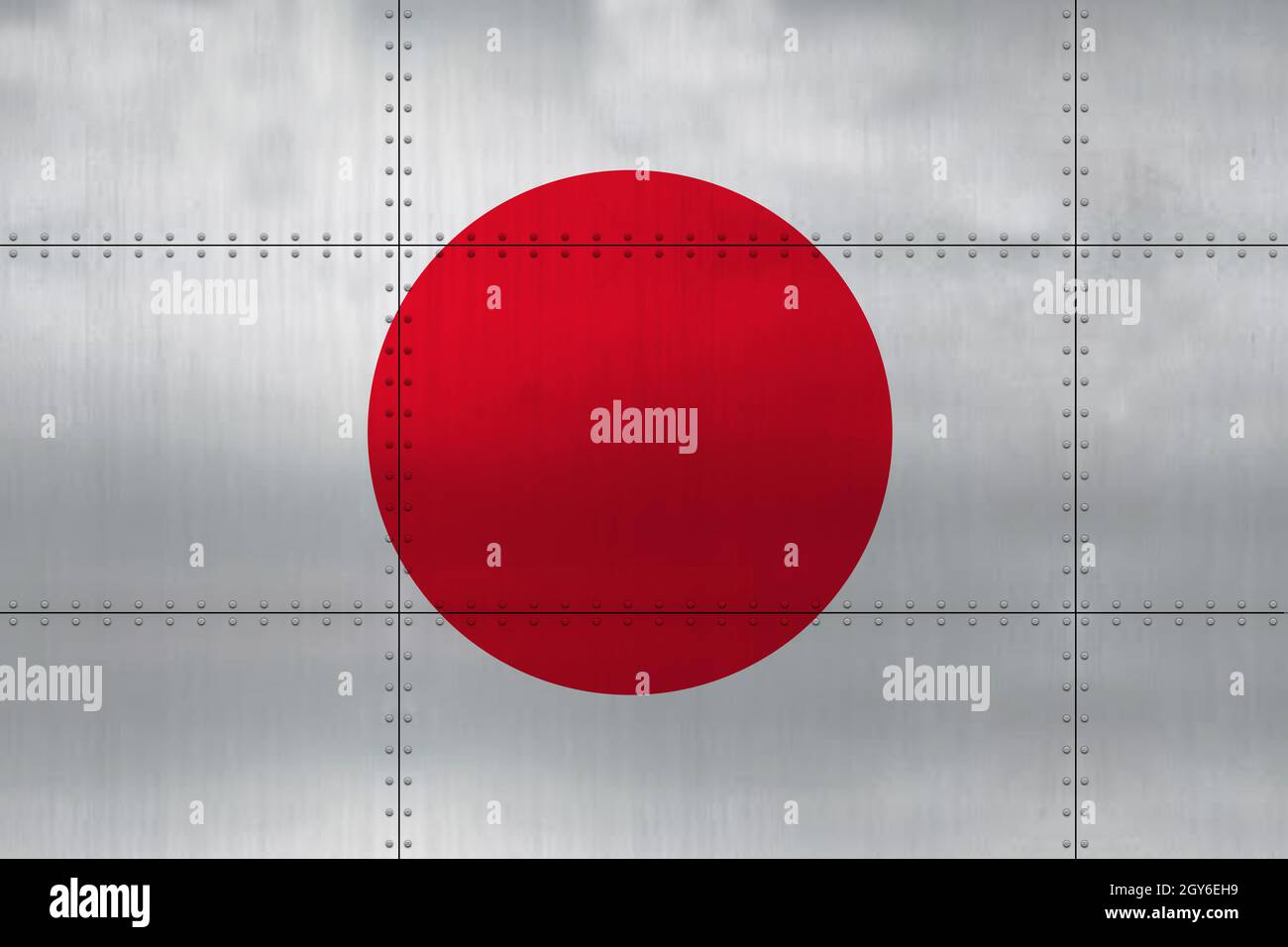 Flag of Japan on a metal wall background Stock Photo - Alamy