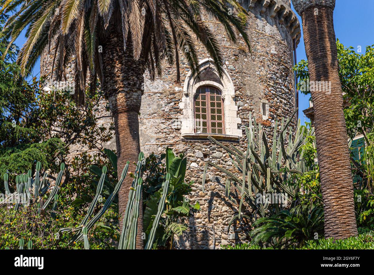 Ancient watchtower, commonly known as the "Saracen Tower" located on ...