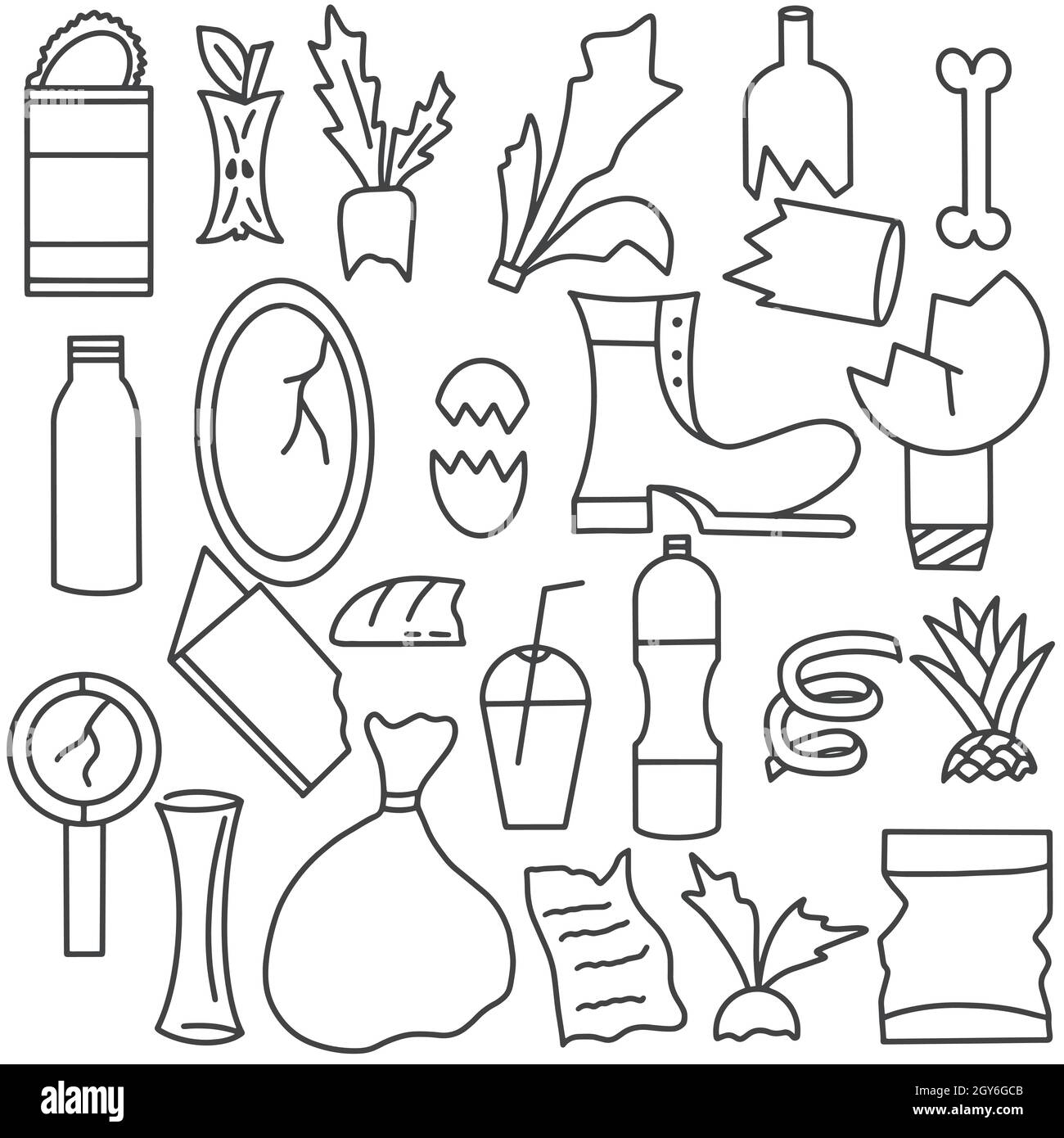 Inorganic waste drawing hi-res stock photography and images - Alamy