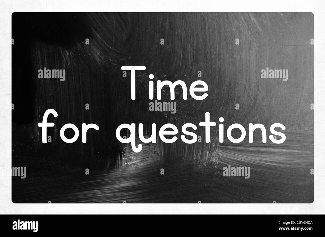 Time for questions Black and White Stock Photos & Images - Alamy