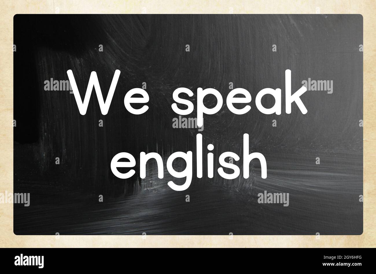 we speak english concept Stock Photo - Alamy