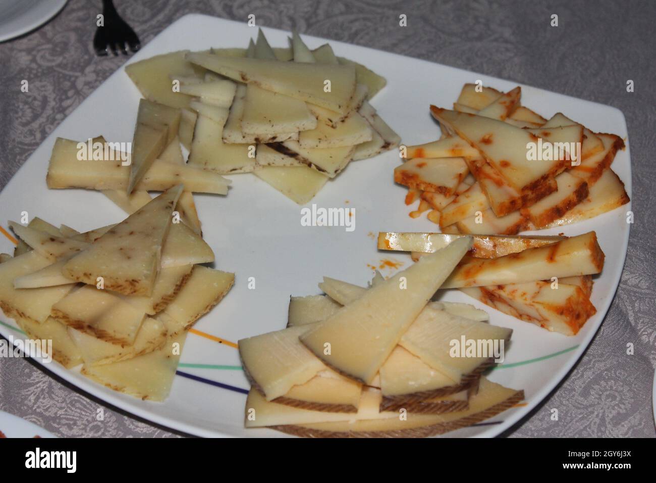beautiful cheeses of different variety and flavor types Stock Photo - Alamy