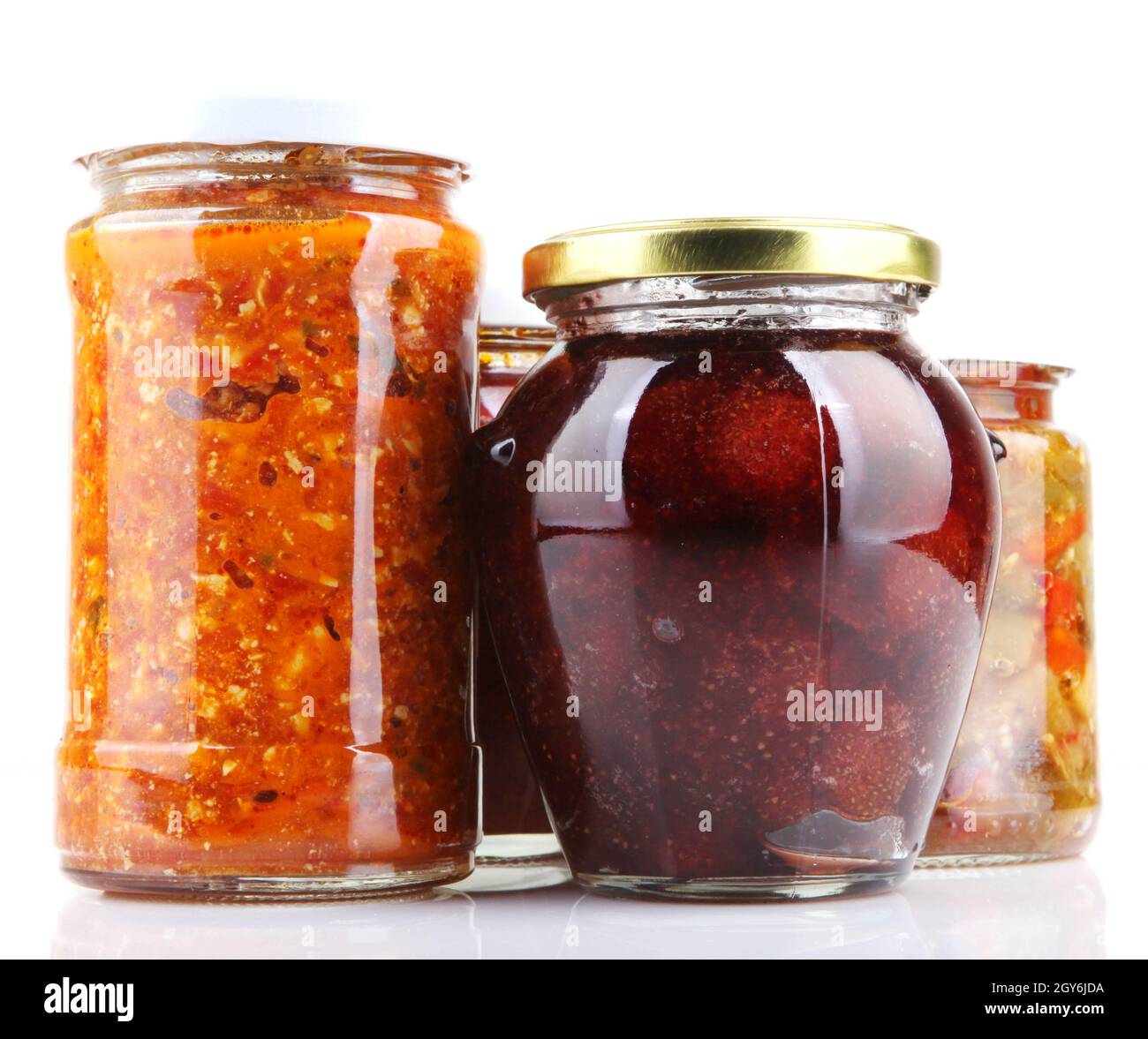 Preserved Vegetables On White Background Stock Photo - Alamy