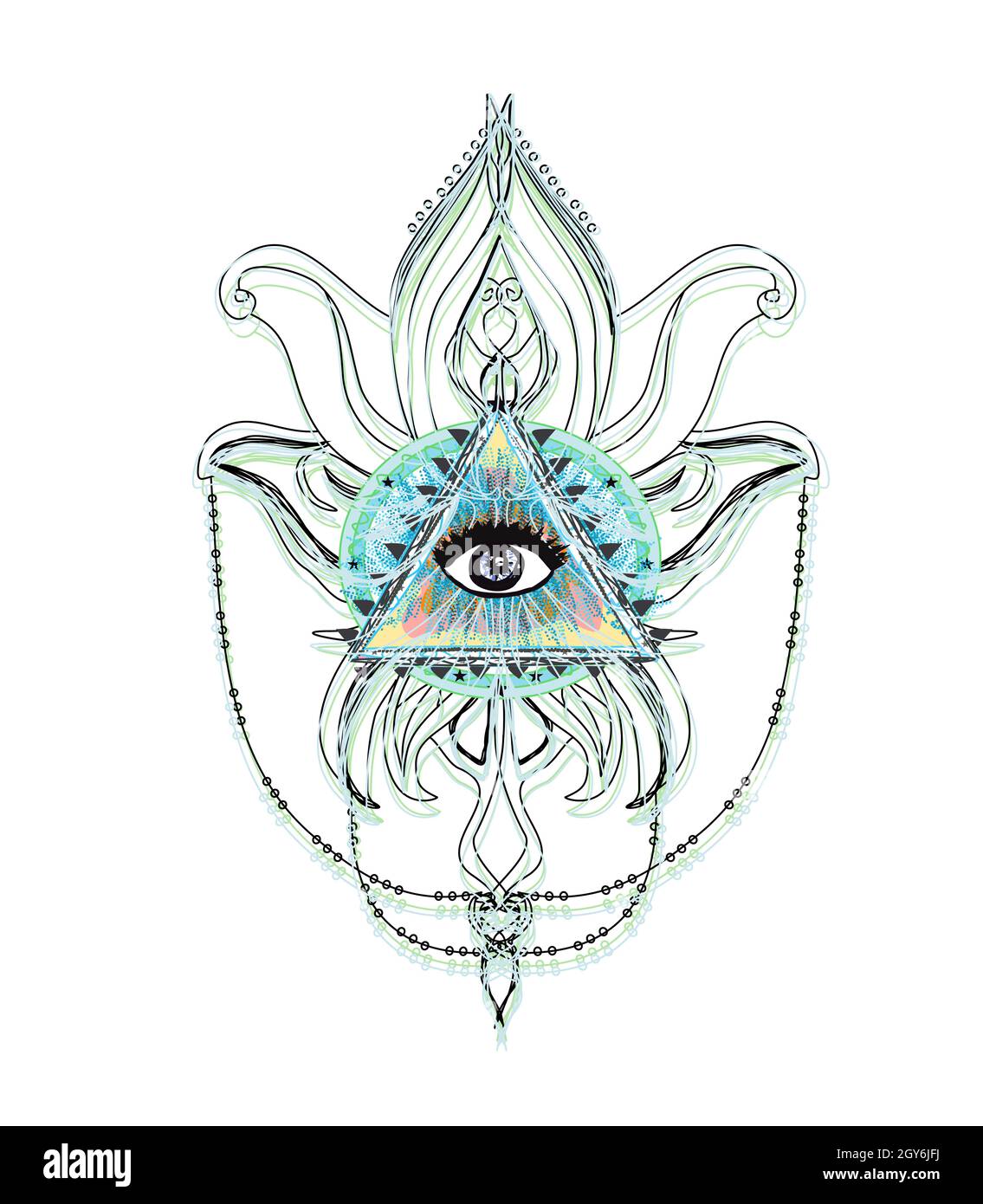 Masonic symbol of eye and pyramid hi-res stock photography and images ...