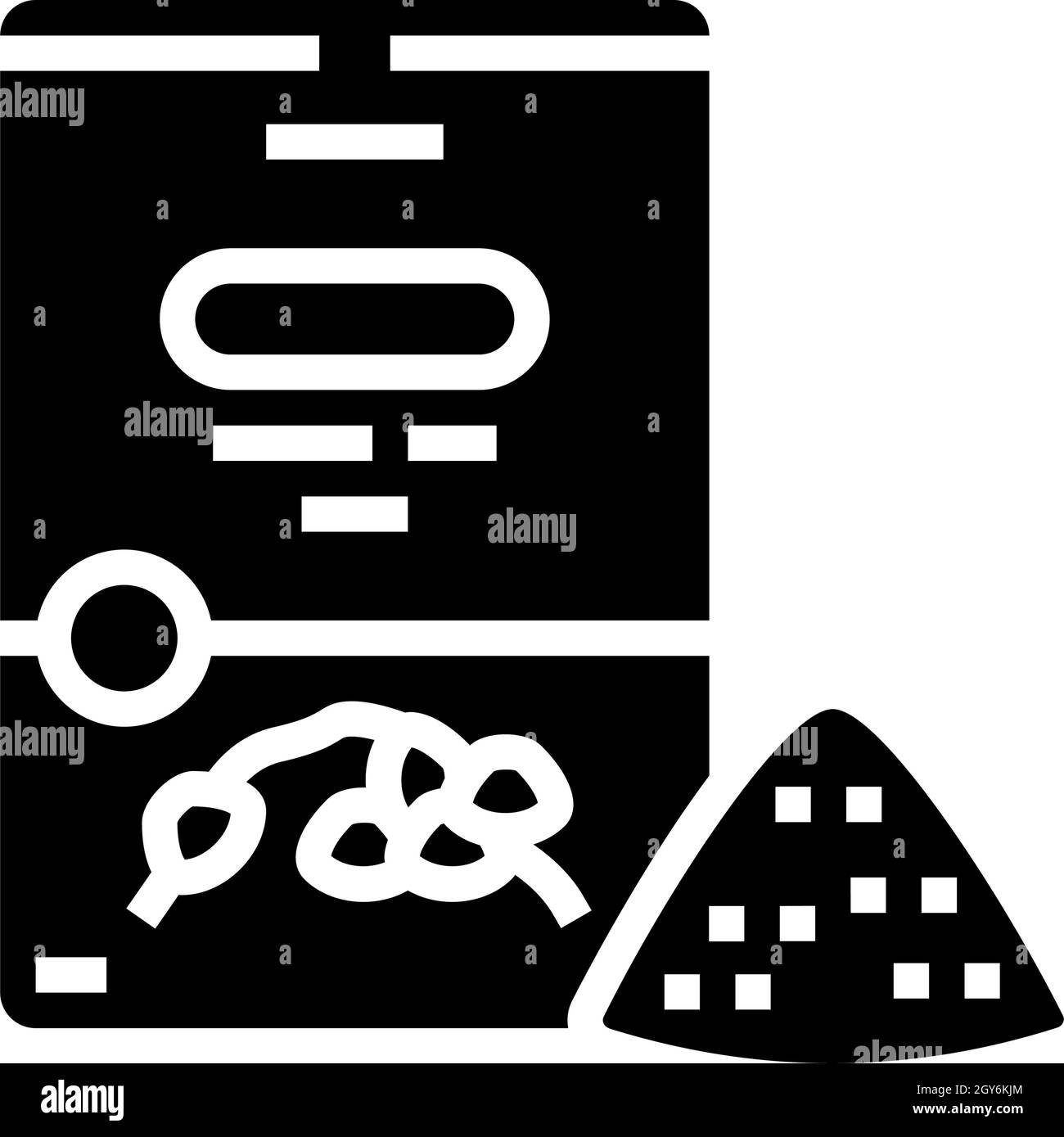 buckwheat flour bag glyph icon vector illustration Stock Vector Image ...