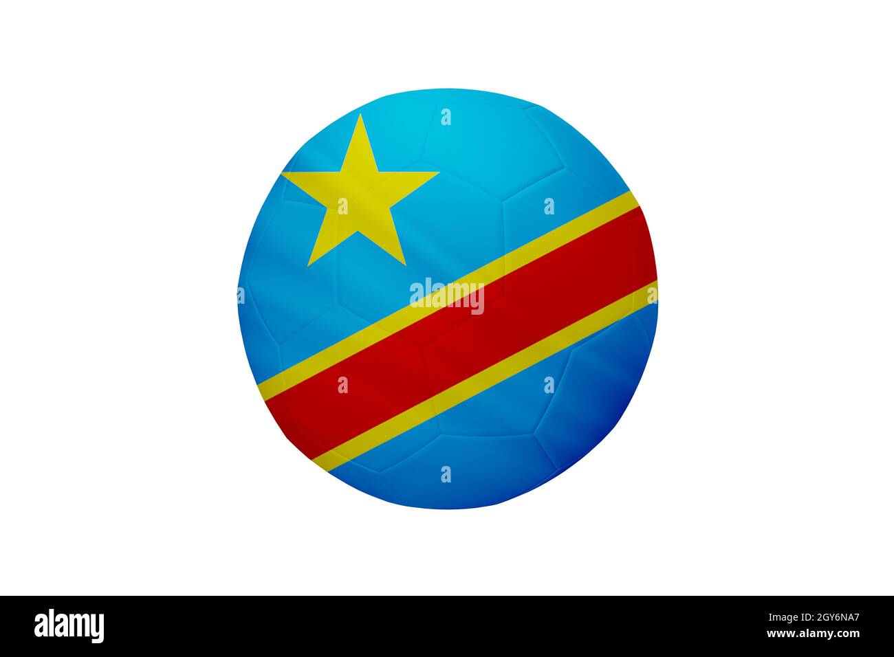 Football in the colors of the Democratic Republic of the Congo flag ...