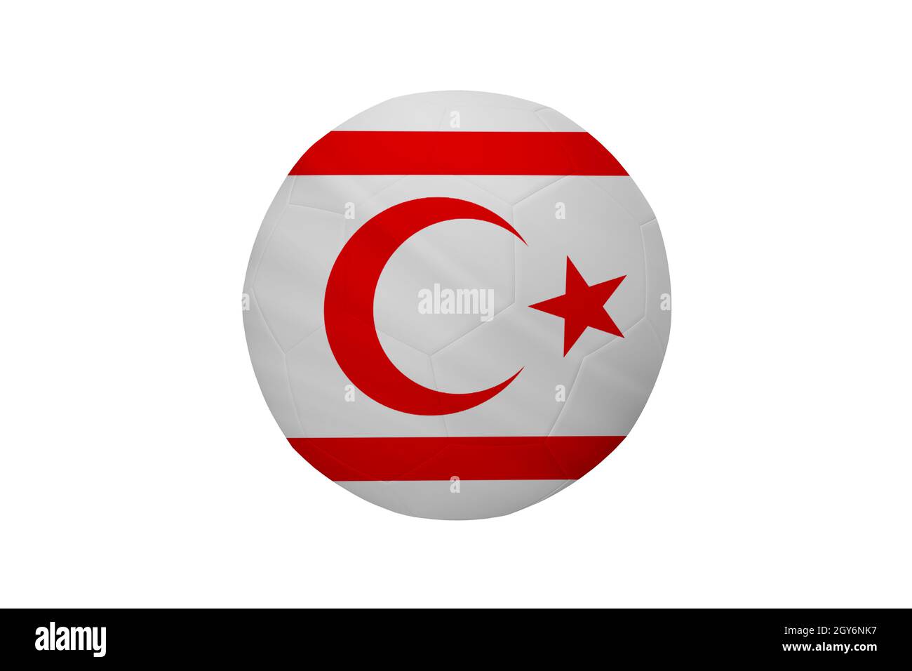 Football in the colors of the Turkish Republic of Northern Cyprus flag ...