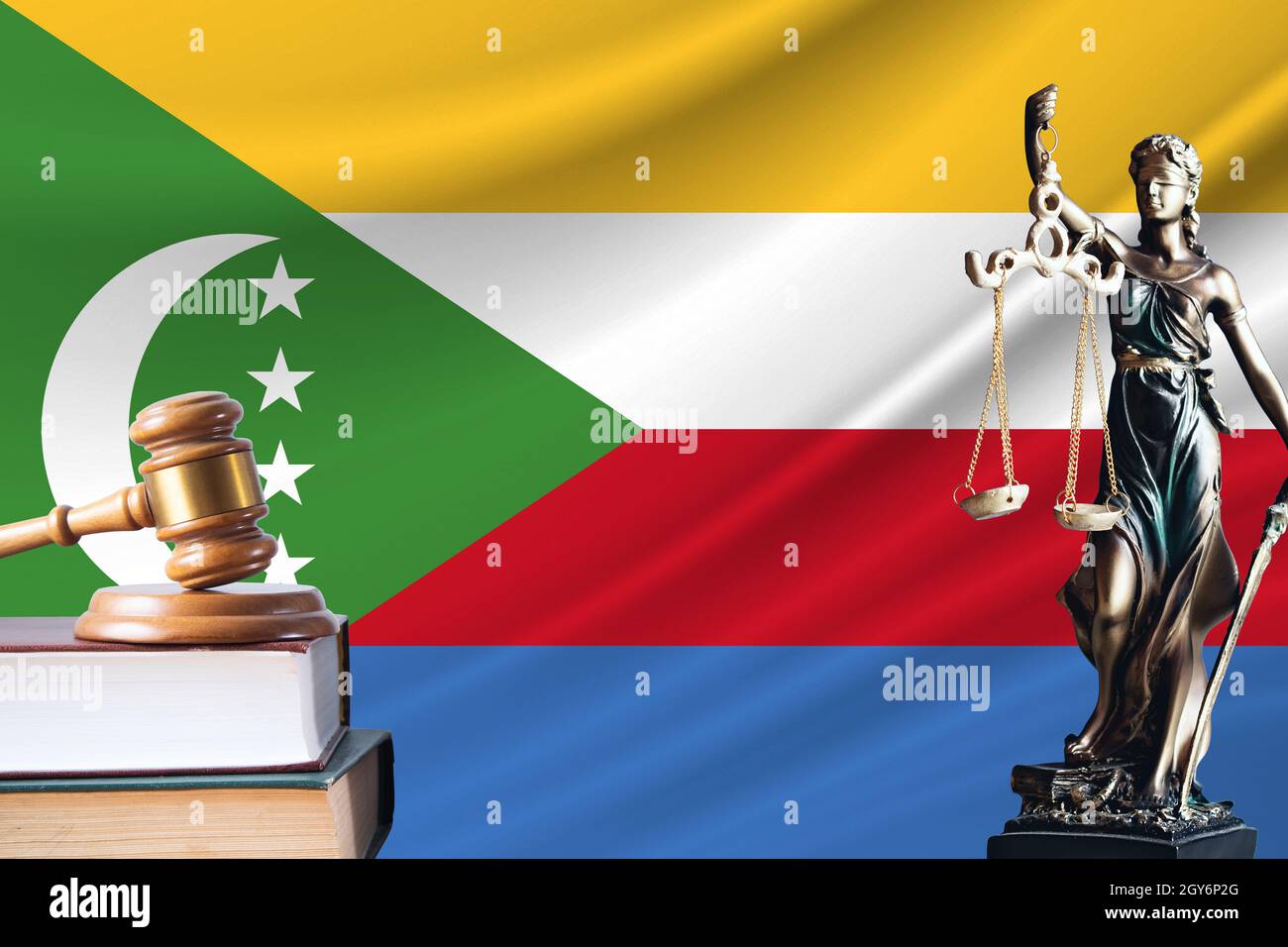 Law and justice in Comoros Statue of themis and the gavel of the judge ...