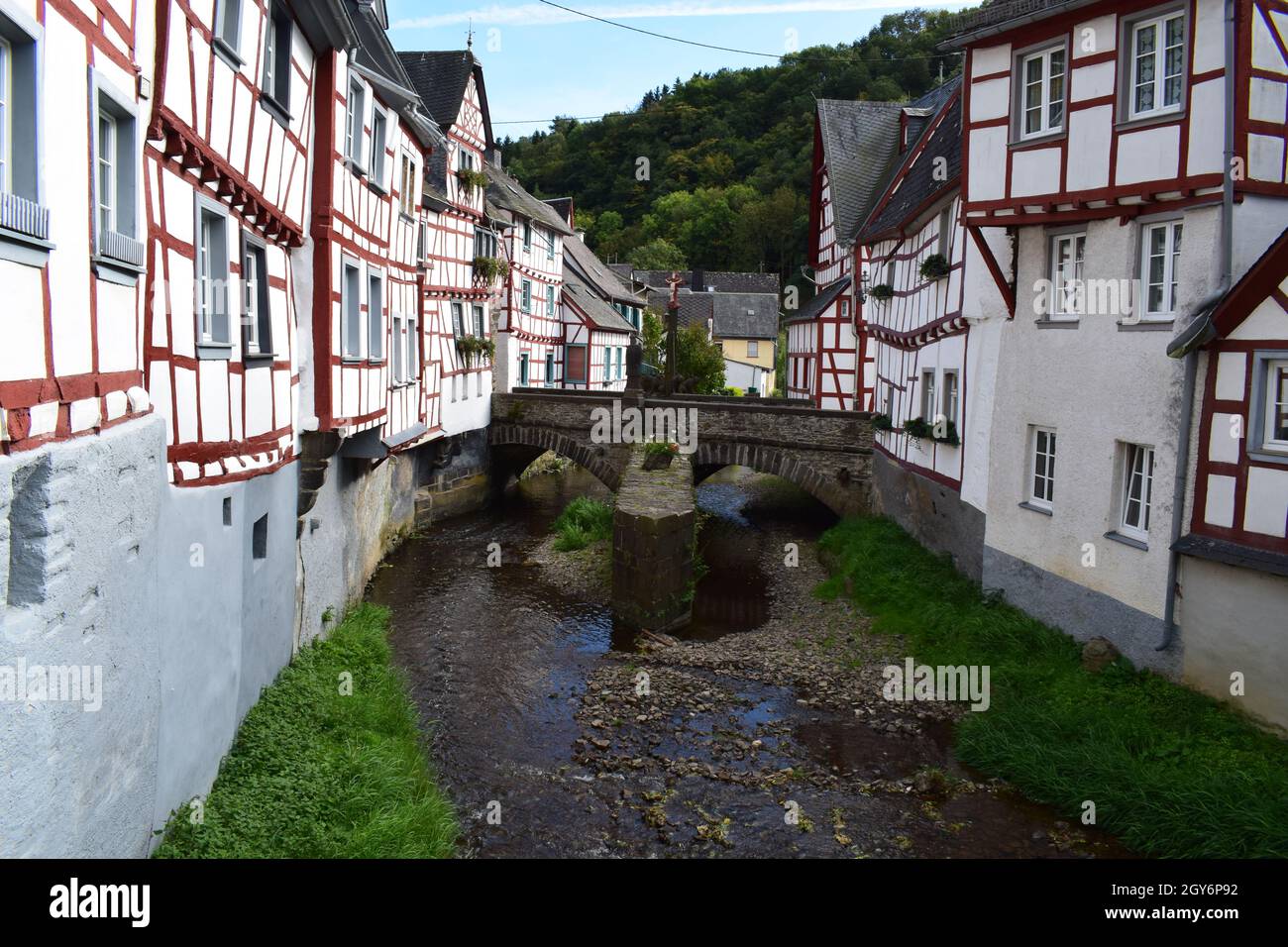 low water level in the Elz, Monreal Stock Photo - Alamy