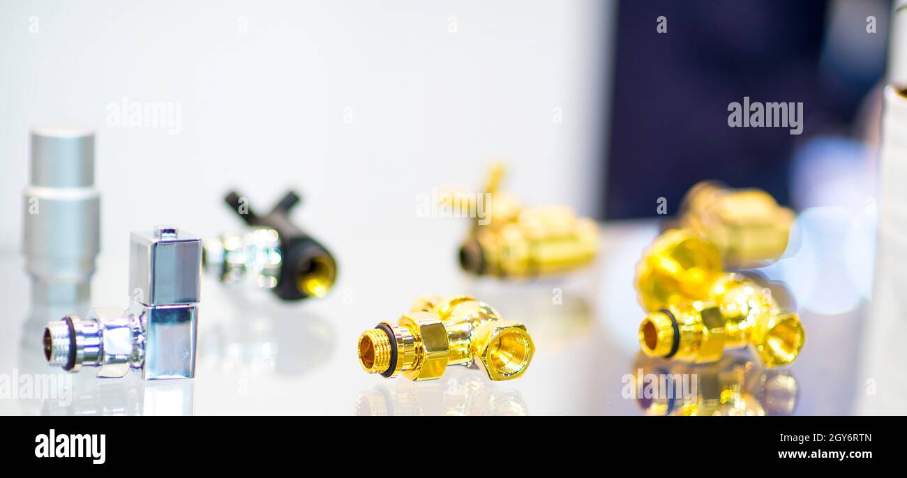 spare parts and tools lying on drawing for a repair plumbing Stock ...