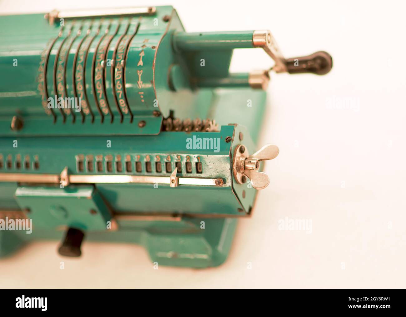 arithmometer, old retro computer for mathematical calculations Stock ...