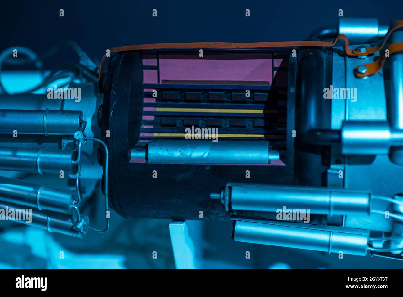 Bottom details of space rocket engine Stock Photo - Alamy