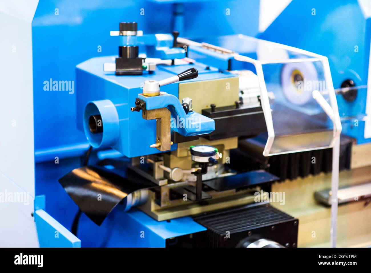 Metalworking CNC milling machine. Cutting metal modern processing ...