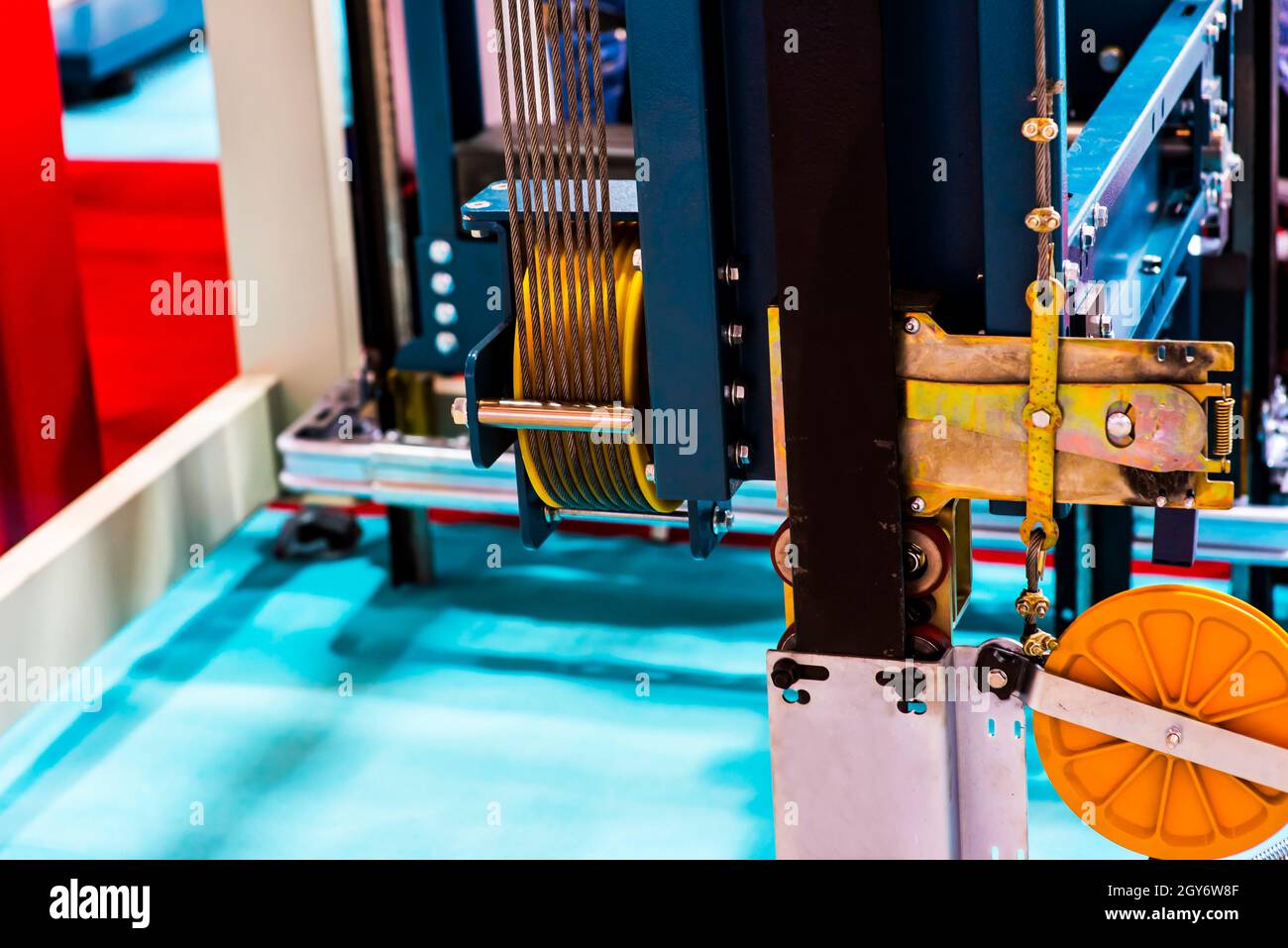 Elevator Installation, Lift Technician Installing a Modern Elevator ...