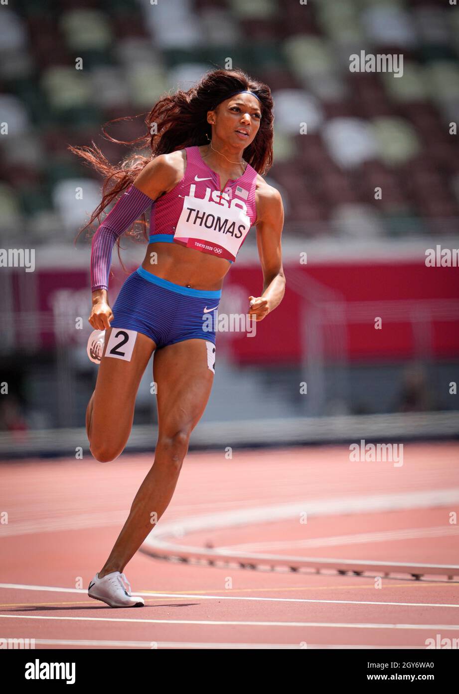 Gabrielle Thomas participated in the 200 m semifinal of the 2020 Tokyo ...