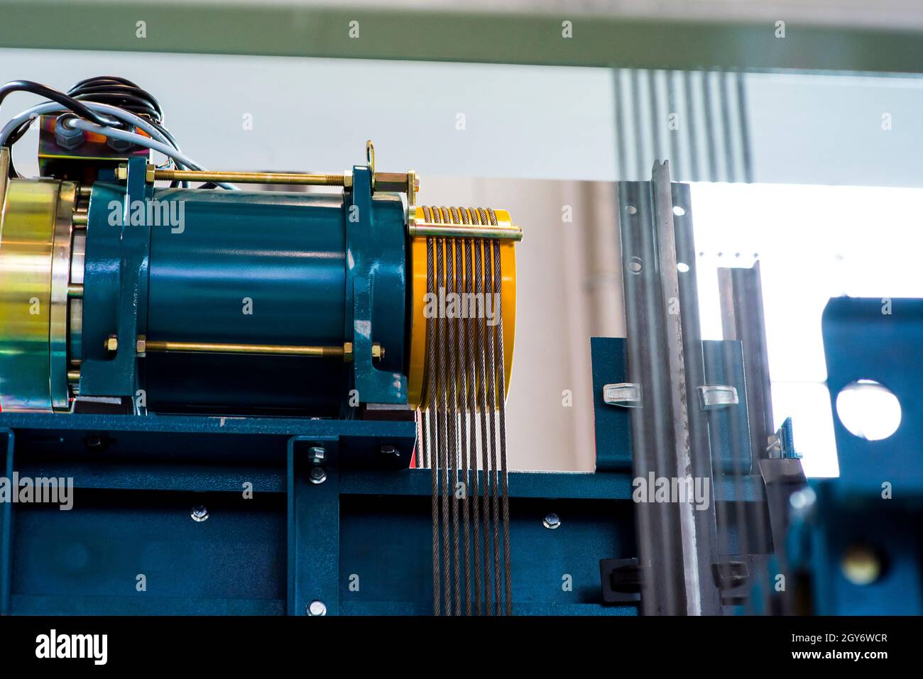 Elevator Installation, Lift Technician Installing a Modern Elevator ...
