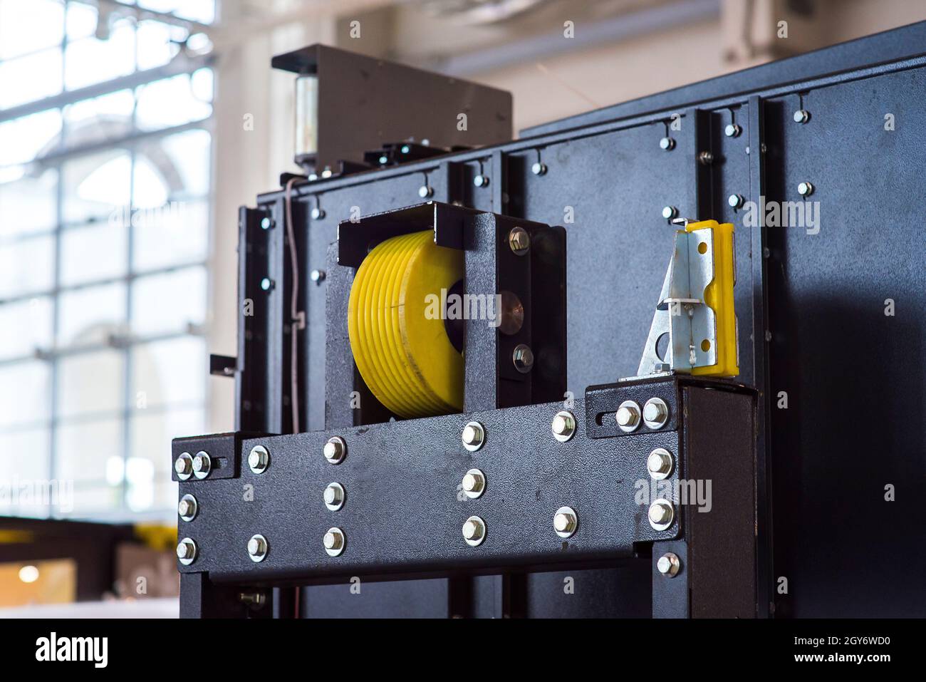 Elevator Installation, Lift Technician Installing a Modern Elevator ...