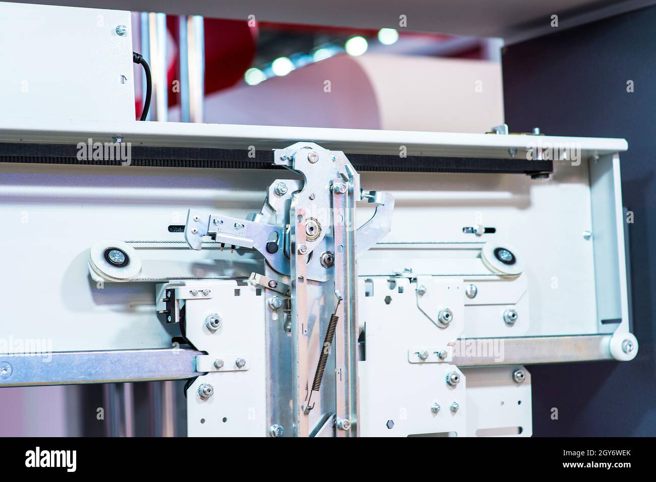 Elevator Installation, Lift Technician Installing a Modern Elevator ...