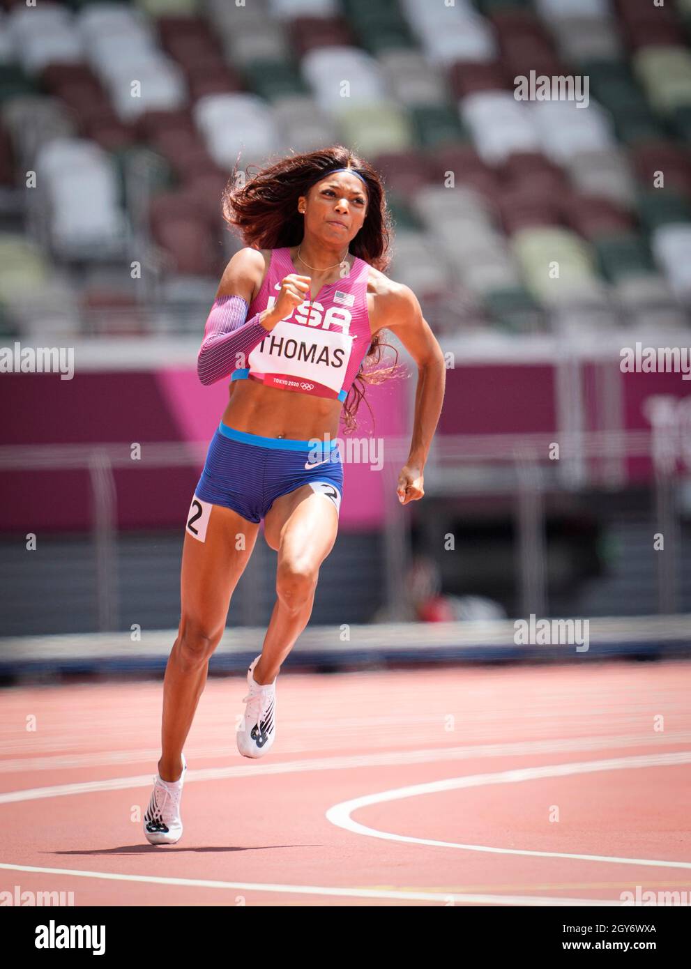 Gabrielle Thomas participated in the 200 m semifinal of the 2020 Tokyo ...