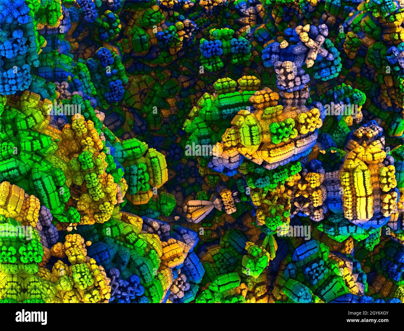 Creative tropical green leaves layout. Nature spring concept. Flat lay ...