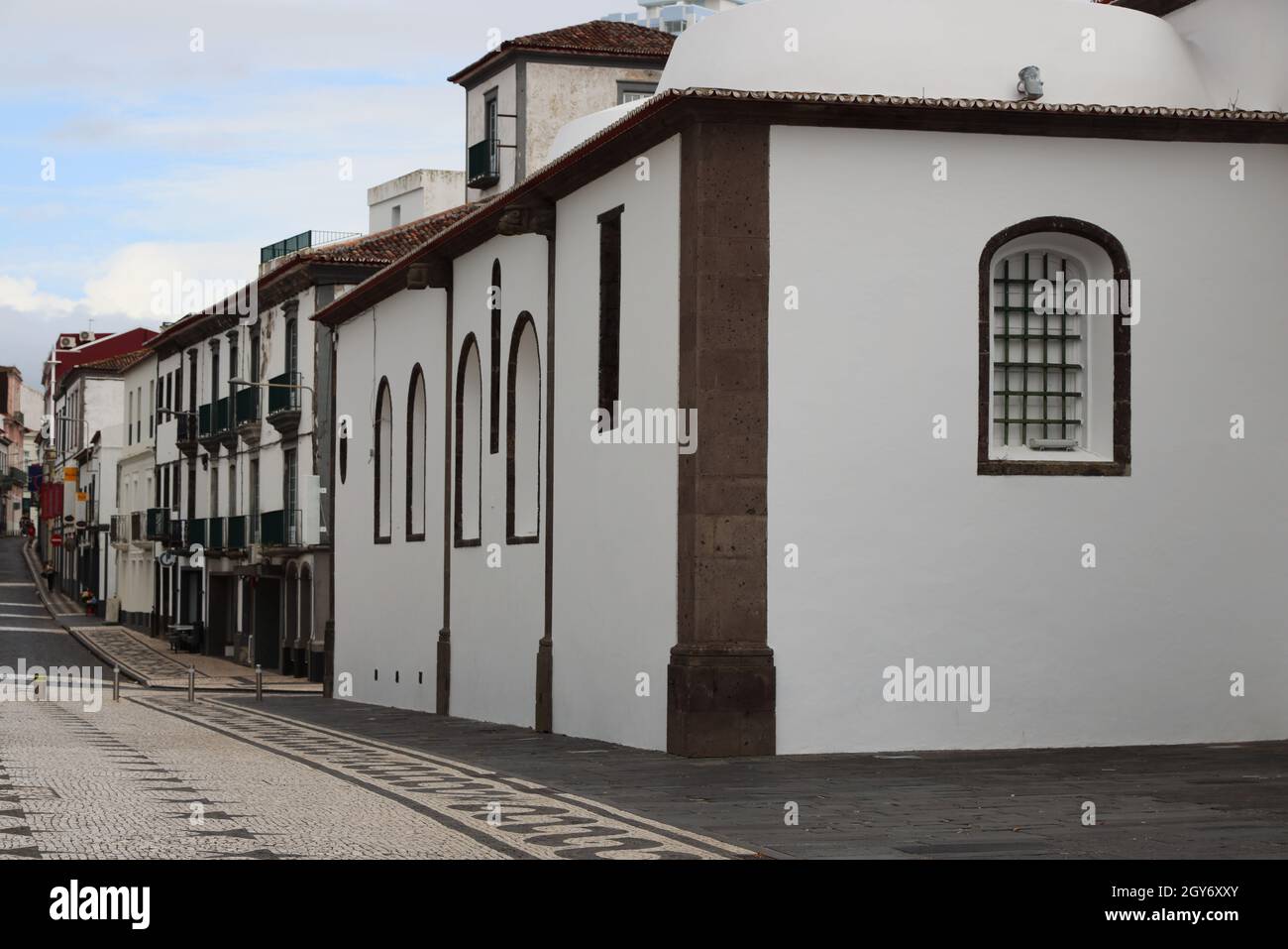 Ancient palaces of Ponta Delgada, Sao Miguel island, Azores Stock Photo ...
