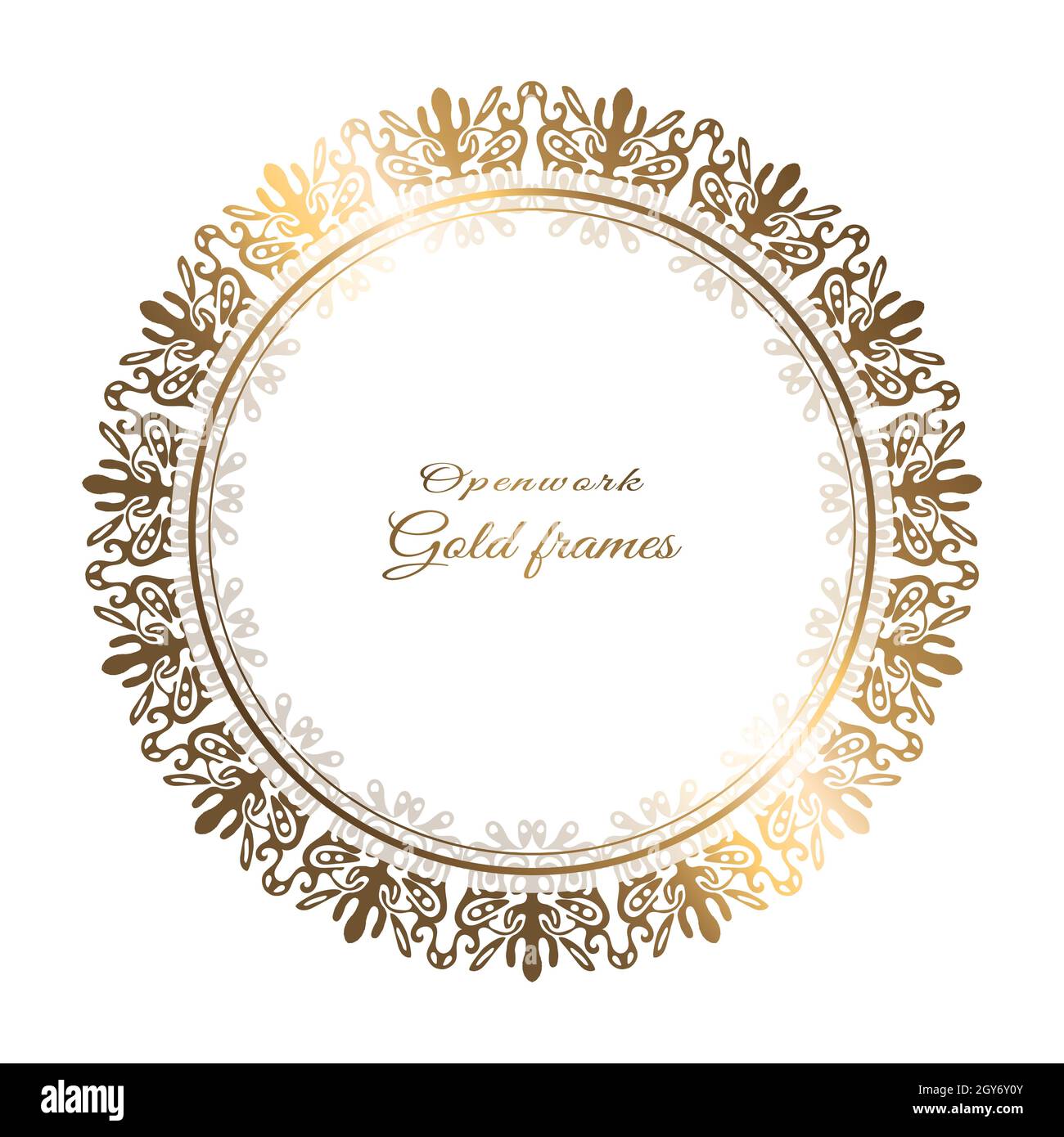 Round Gold Frame Png