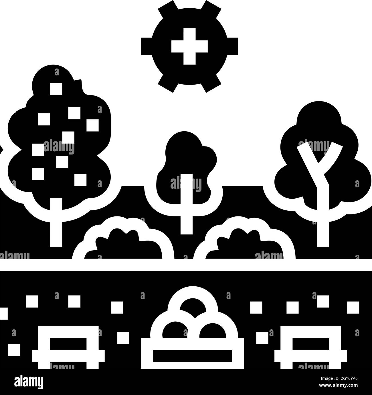 landscape development services glyph icon vector illustration Stock ...