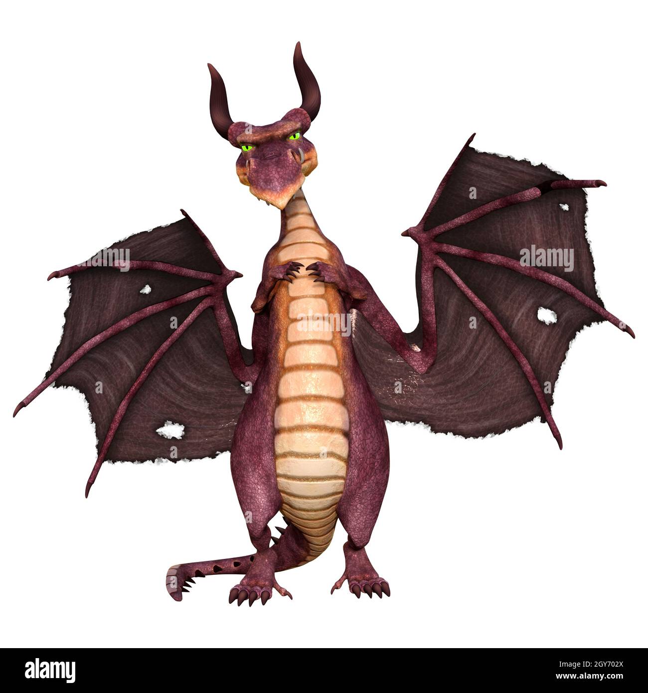3D rendering of a fantasy dragon isolated on white background Stock Photo - Alamy