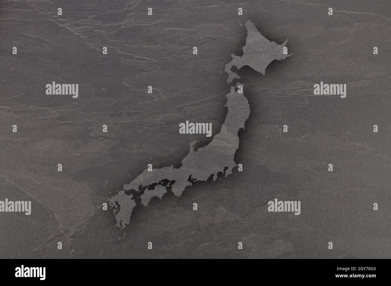 Map of japan on dark slate hi-res stock photography and images - Alamy