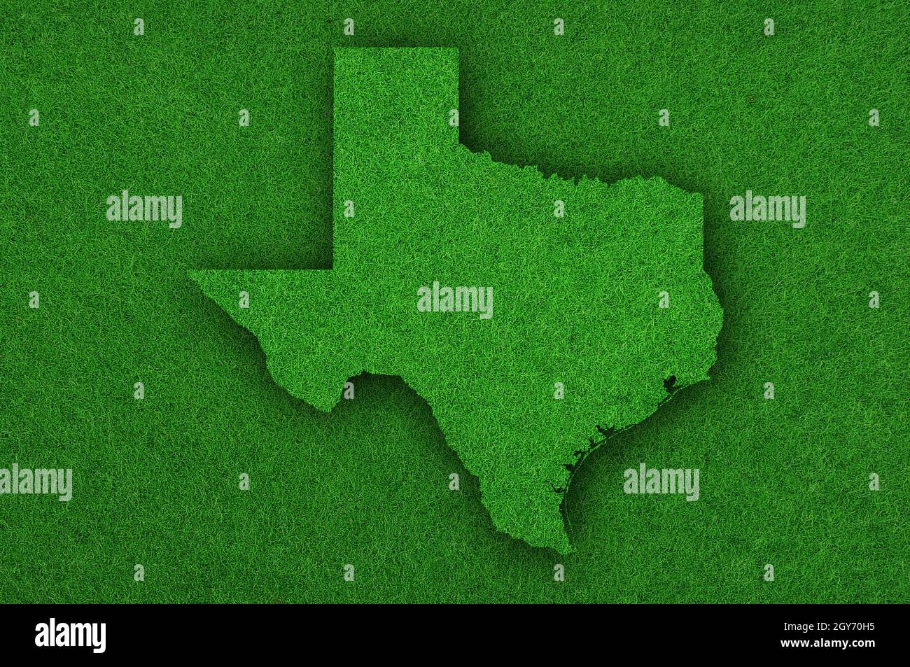Map of Texas on green felt Stock Photo - Alamy