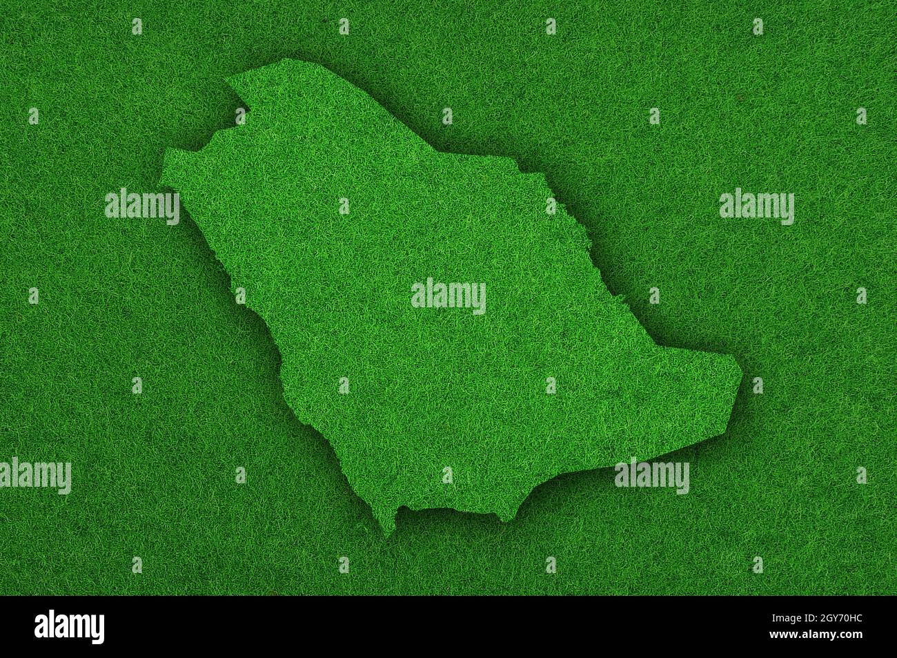 Green country map saudi hi-res stock photography and images - Alamy