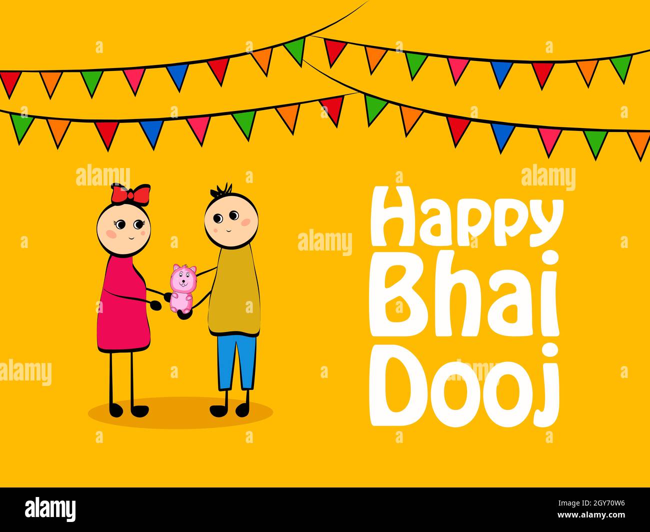 Hindu Festival Bhai Dooj Stock Photo - Alamy
