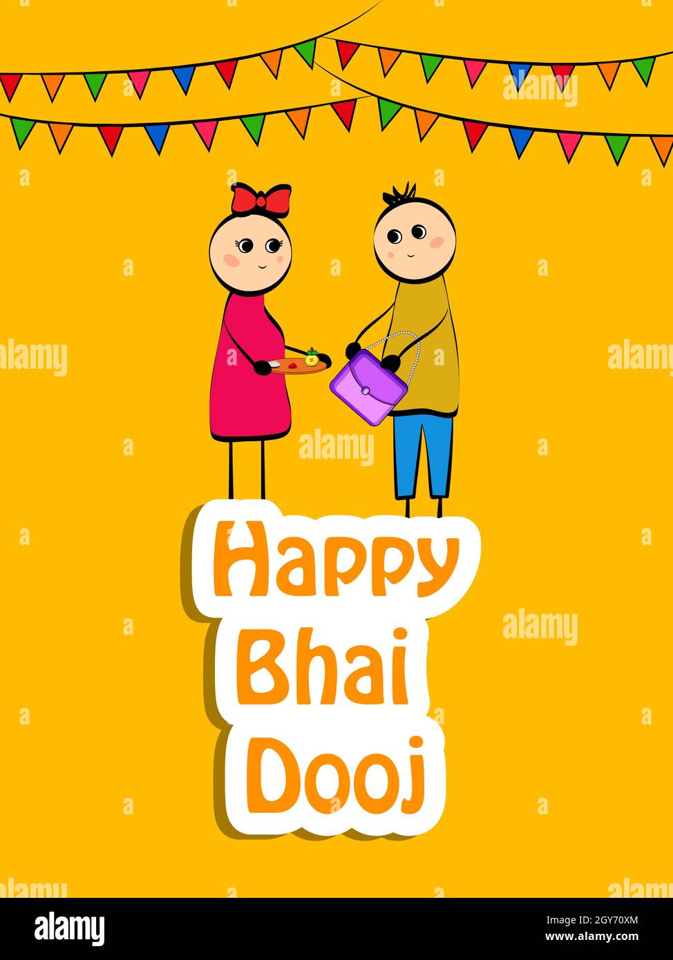 Hindu Festival Bhai Dooj Stock Photo - Alamy