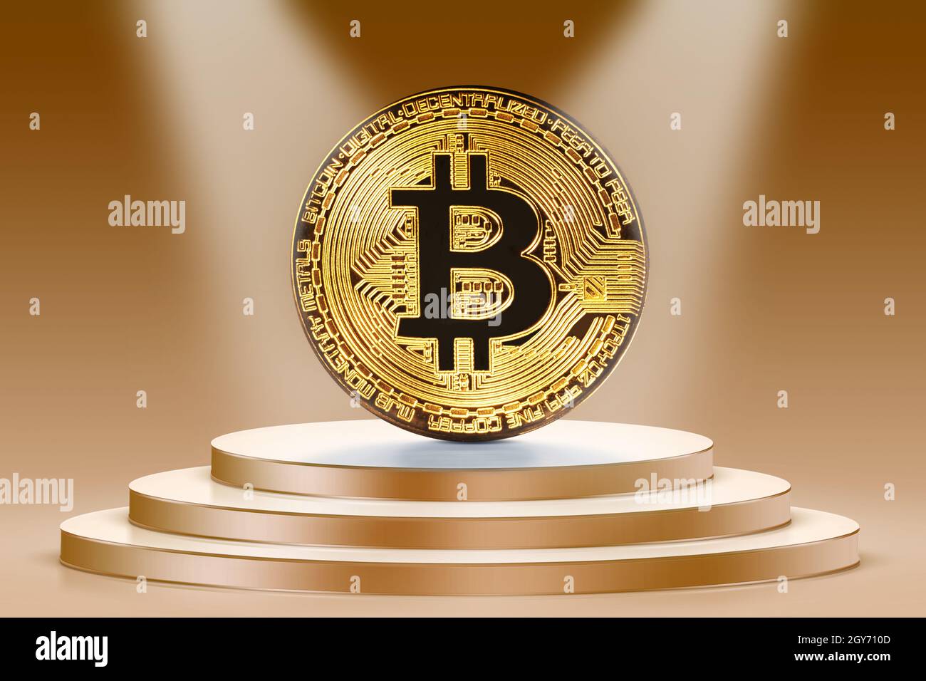 Cryptocurrency concept. Trends in bitcoin exchange rates. Rise and fall ...