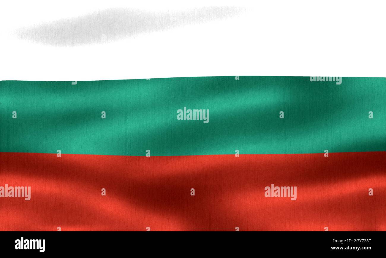 Bulgaria flag - realistic waving fabric flag Stock Photo - Alamy