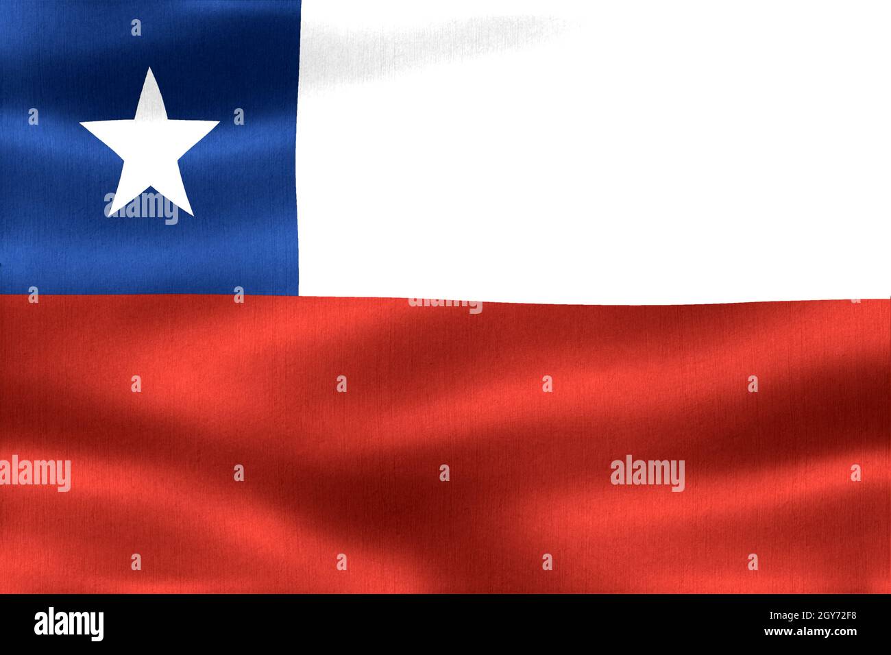 Chile flag - realistic waving fabric flag Stock Photo - Alamy