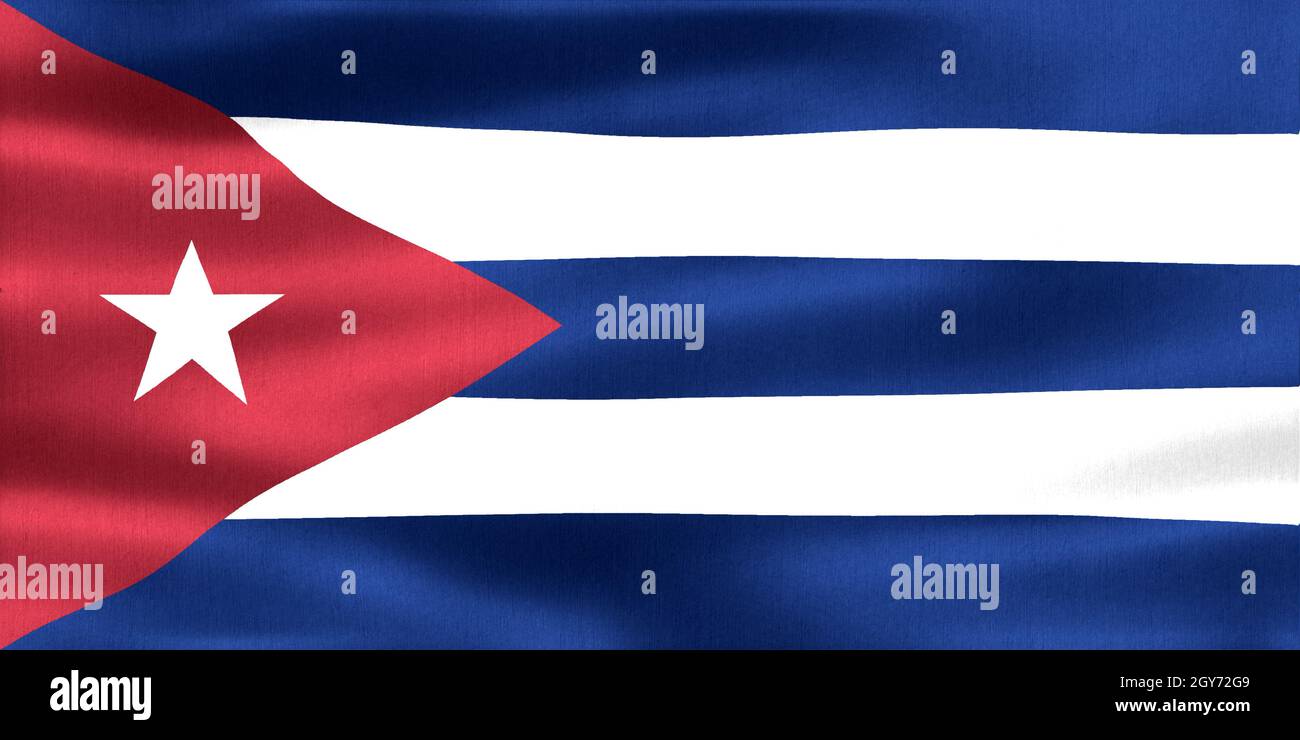 Cuba flag - realistic waving fabric flag Stock Photo - Alamy
