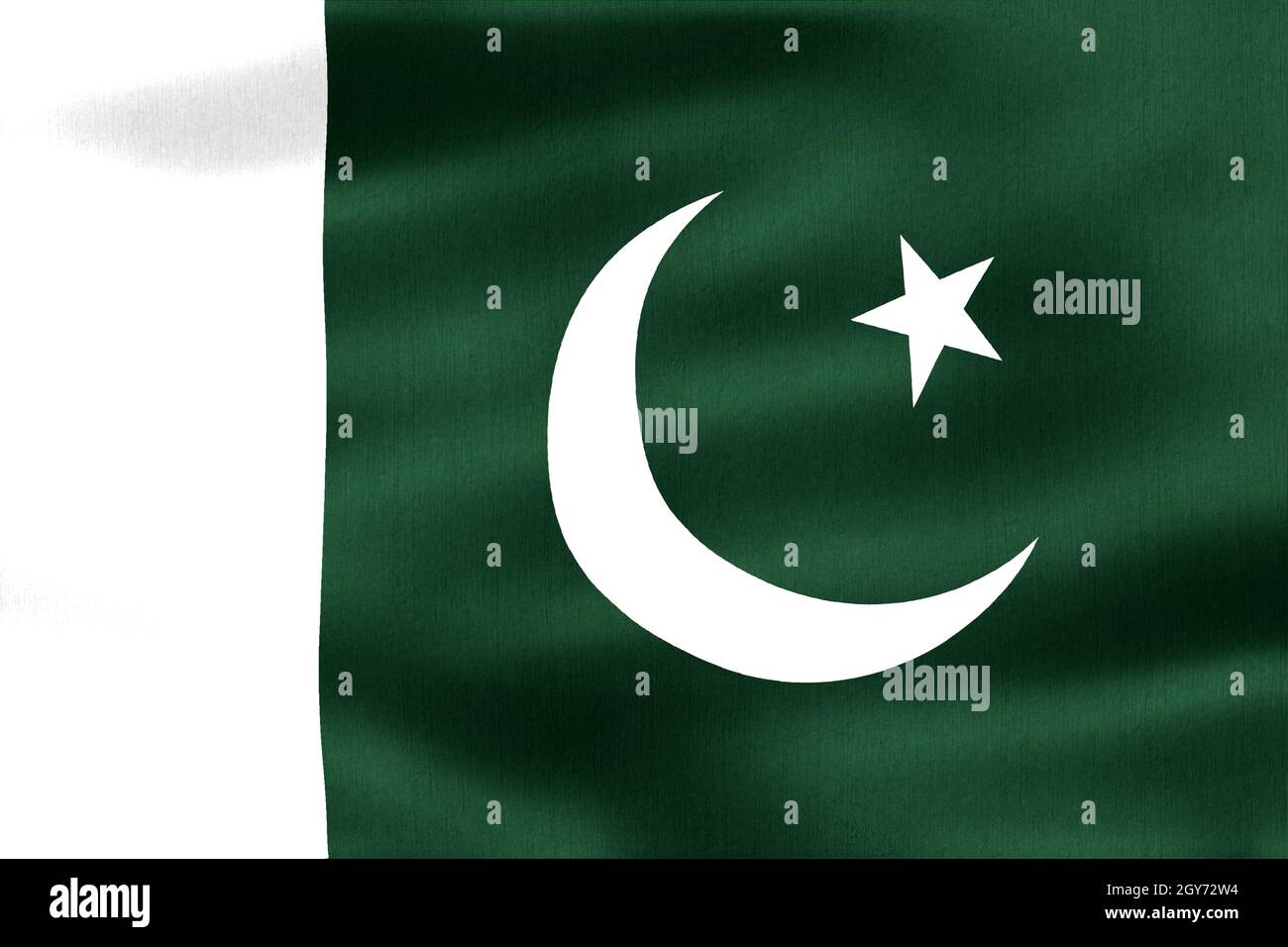 Pakistan flag - realistic waving fabric flag Stock Photo - Alamy