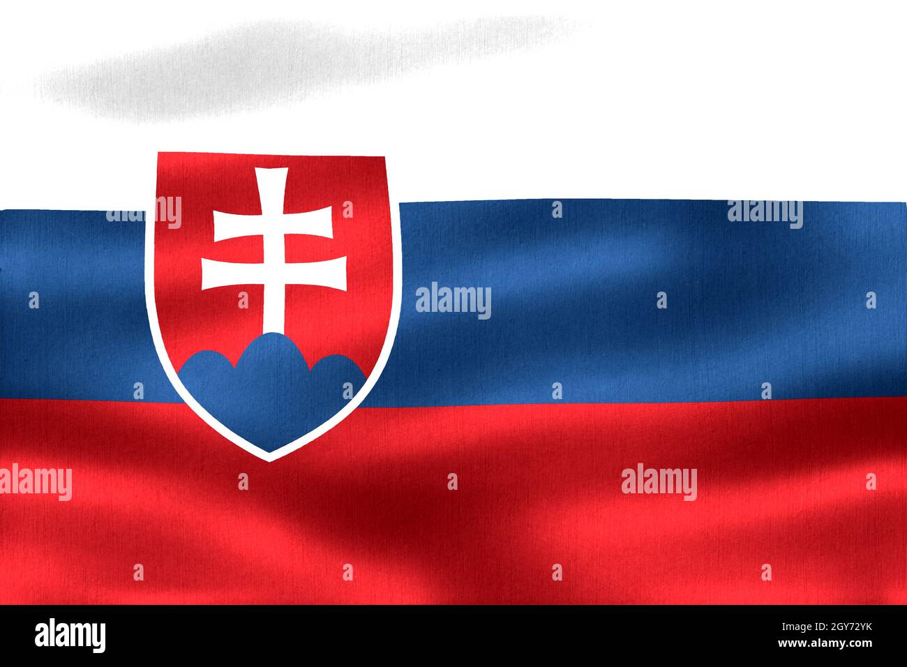 3D-Illustration of a Slovakia flag - realistic waving fabric flag Stock ...