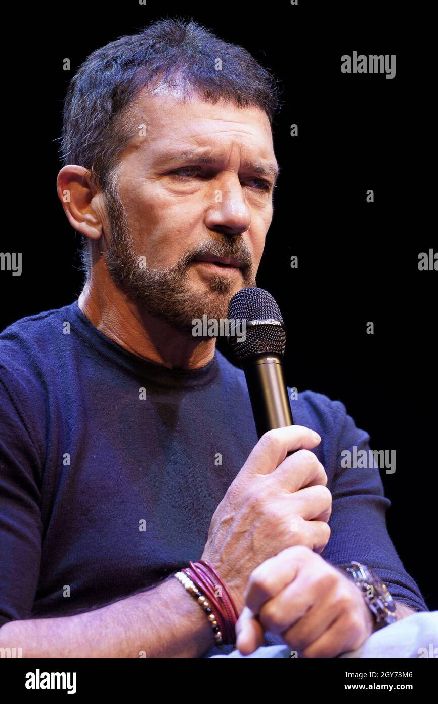 Madrid, Spain. 07th Oct, 2021. Actor Antonio Banderas presents 'A ...