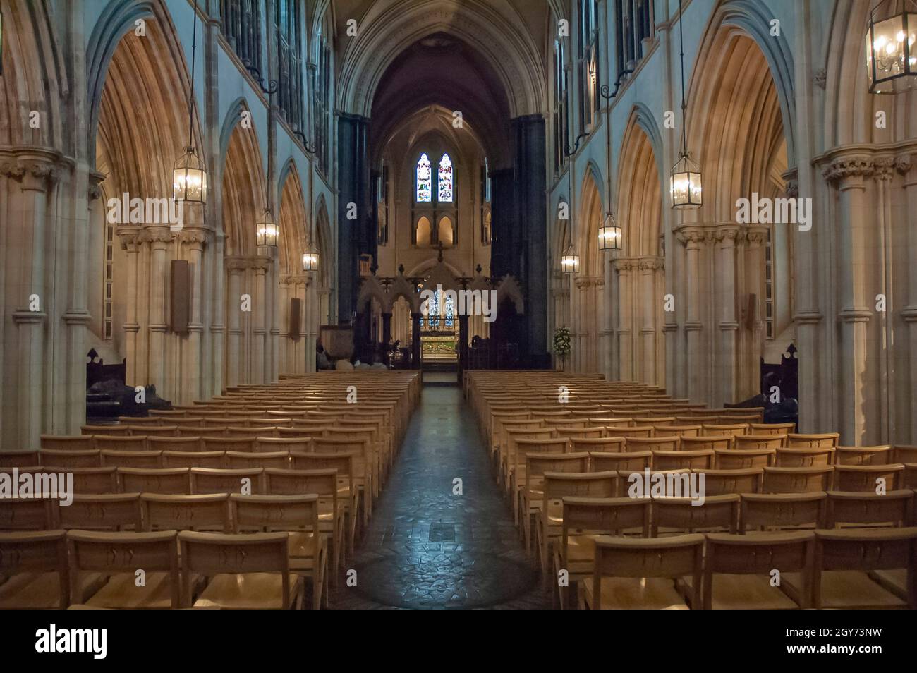 Interior of Christchurch Cathedral in Dublin Ireland Stock Photo - Alamy