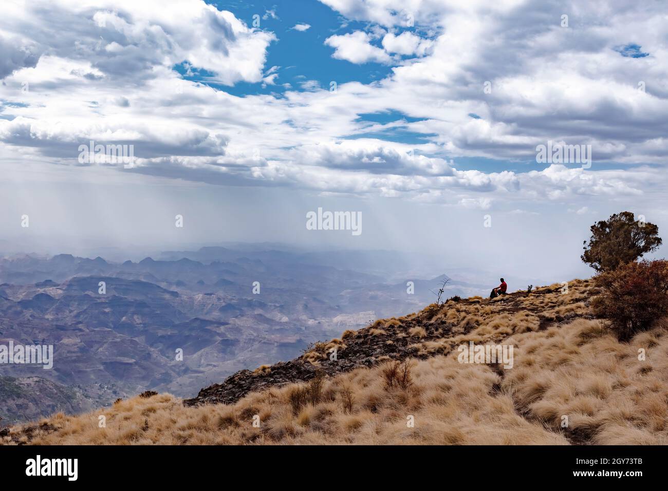 Beautiful highland landscape with valley. Afar region near city Mekelle ...