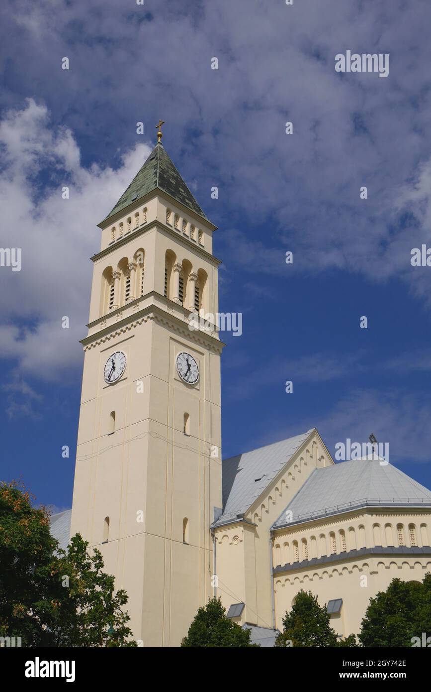St Joseph's Catholic church, Kos Karoly Square in the residential ...